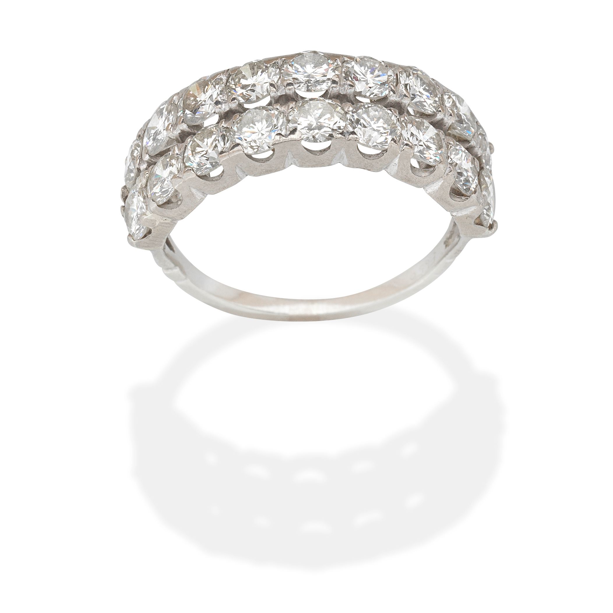 Bonhams : TWO ROW DIAMOND RING