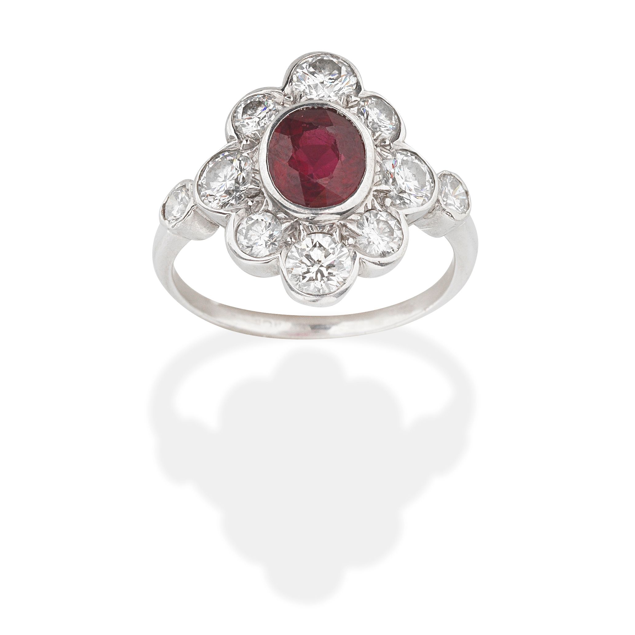 Bonhams : RUBY AND DIAMOND RING