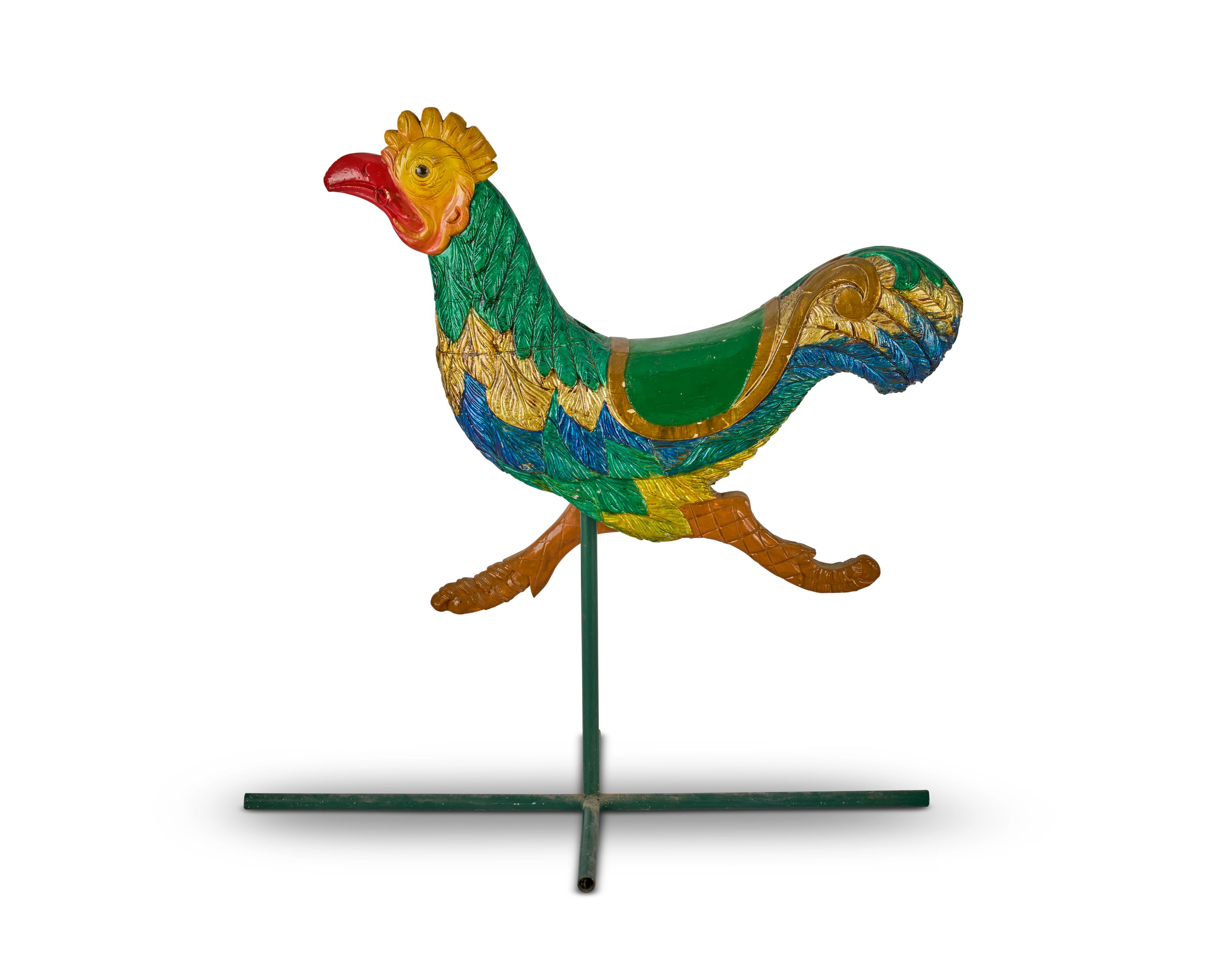 Bonhams : An English carved and Flamboyant painted carousel ride figure ...