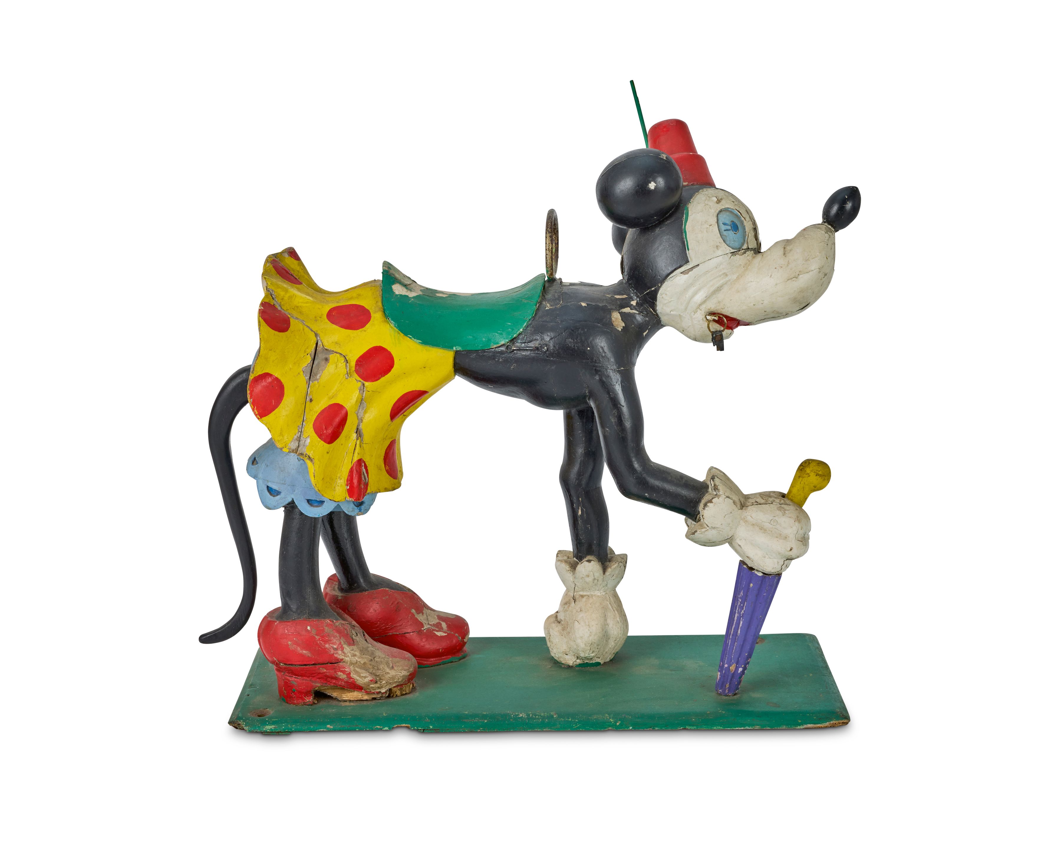 Bonhams : A French carved and painted juvenile platform ride of Minnie Mouse Attributed to Henri ...