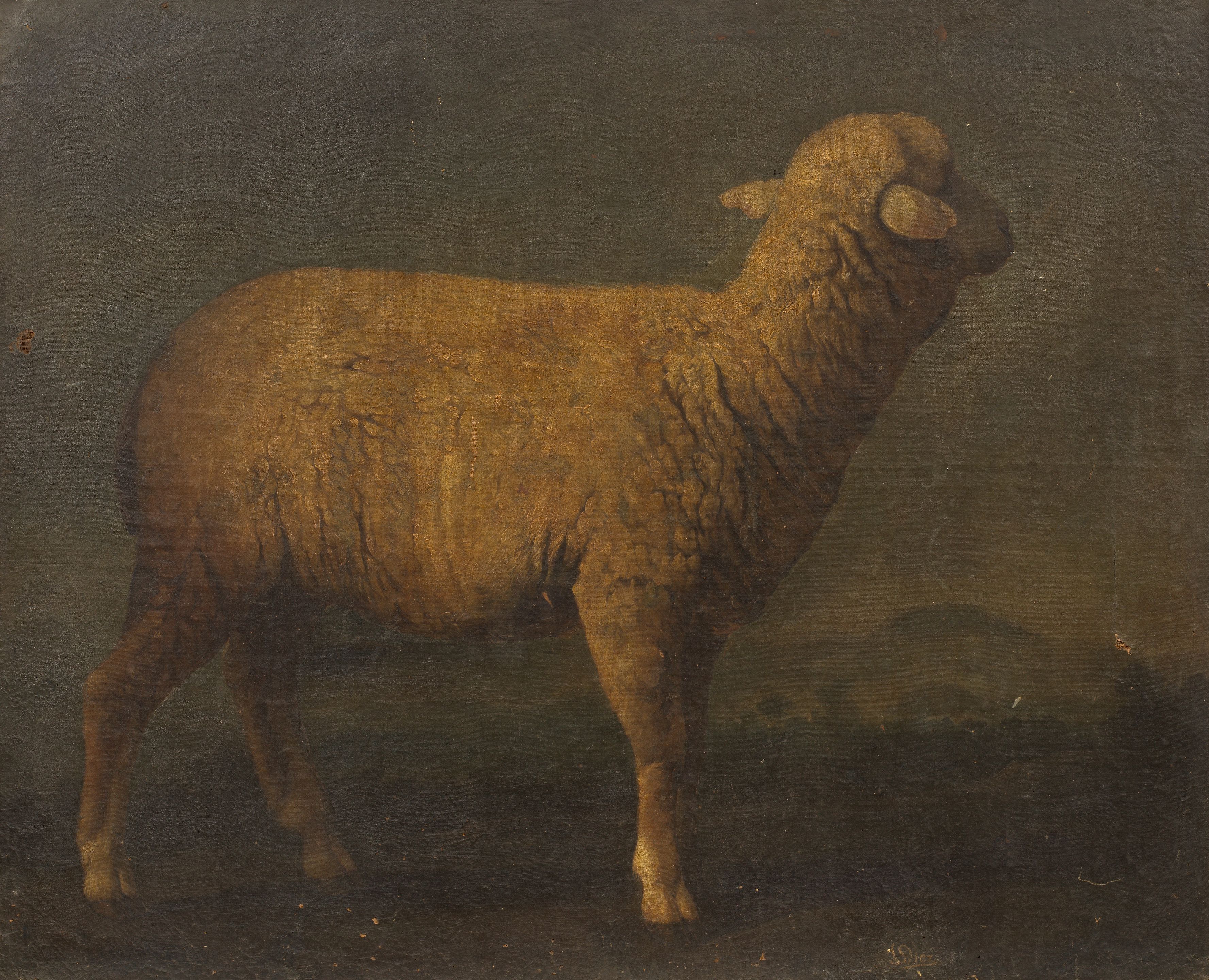 Bonhams : Joaquin Diez (Seville circa 1840-1879) The Lost Sheep framed ...