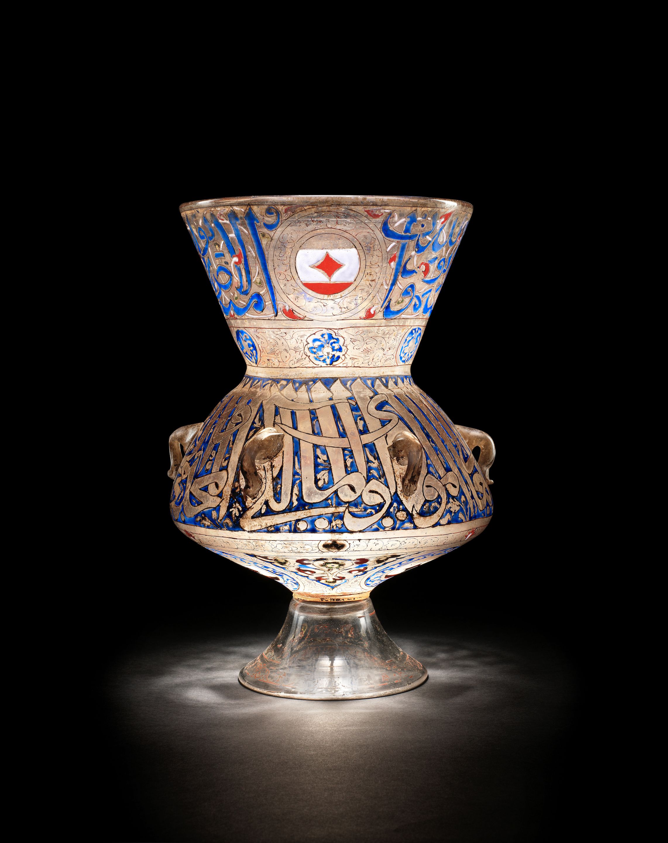 Bonhams : A Mamluk enamelled glass mosque lamp made for Sayf ad-Din ...