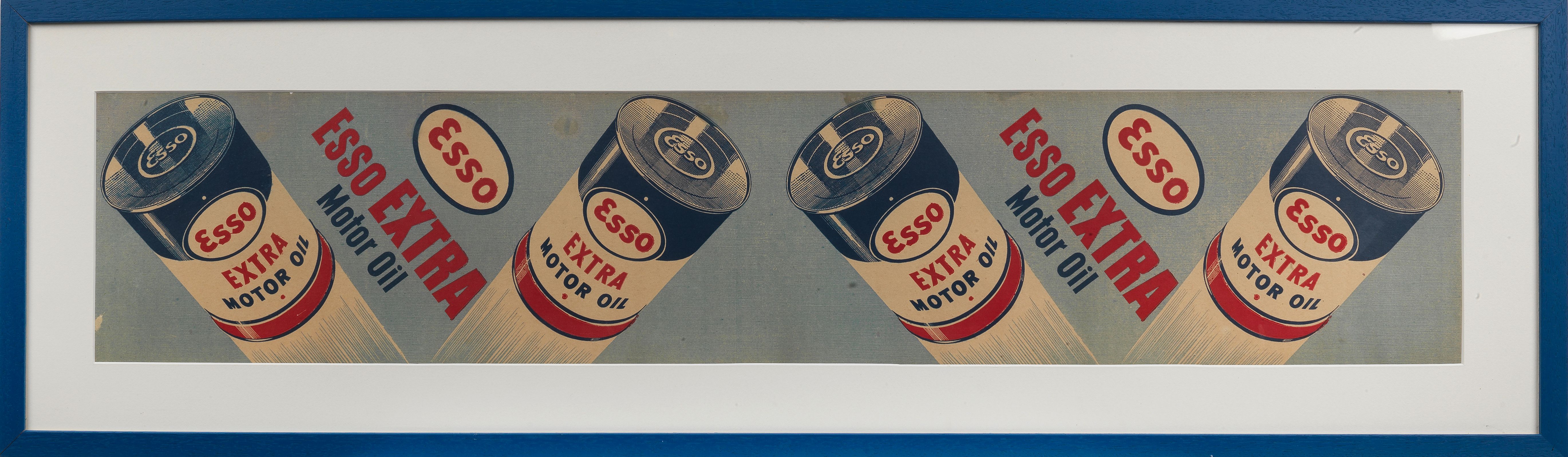 Bonhams Cars : An Esso Extra Motor Oil poster banner,