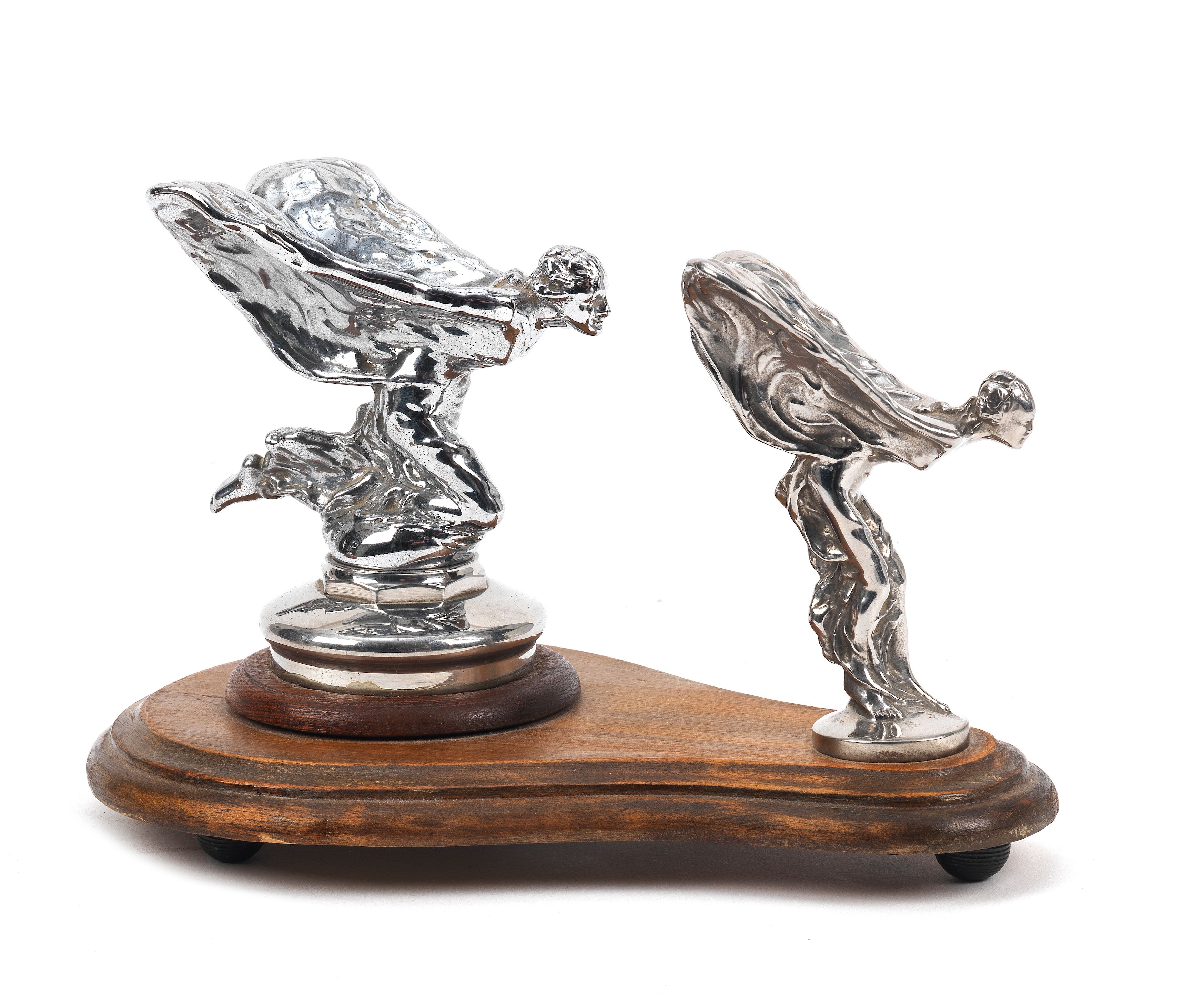 Bonhams Cars : Two Rolls-Royce 'Spirit of Ecstasy' mascots on a shared ...