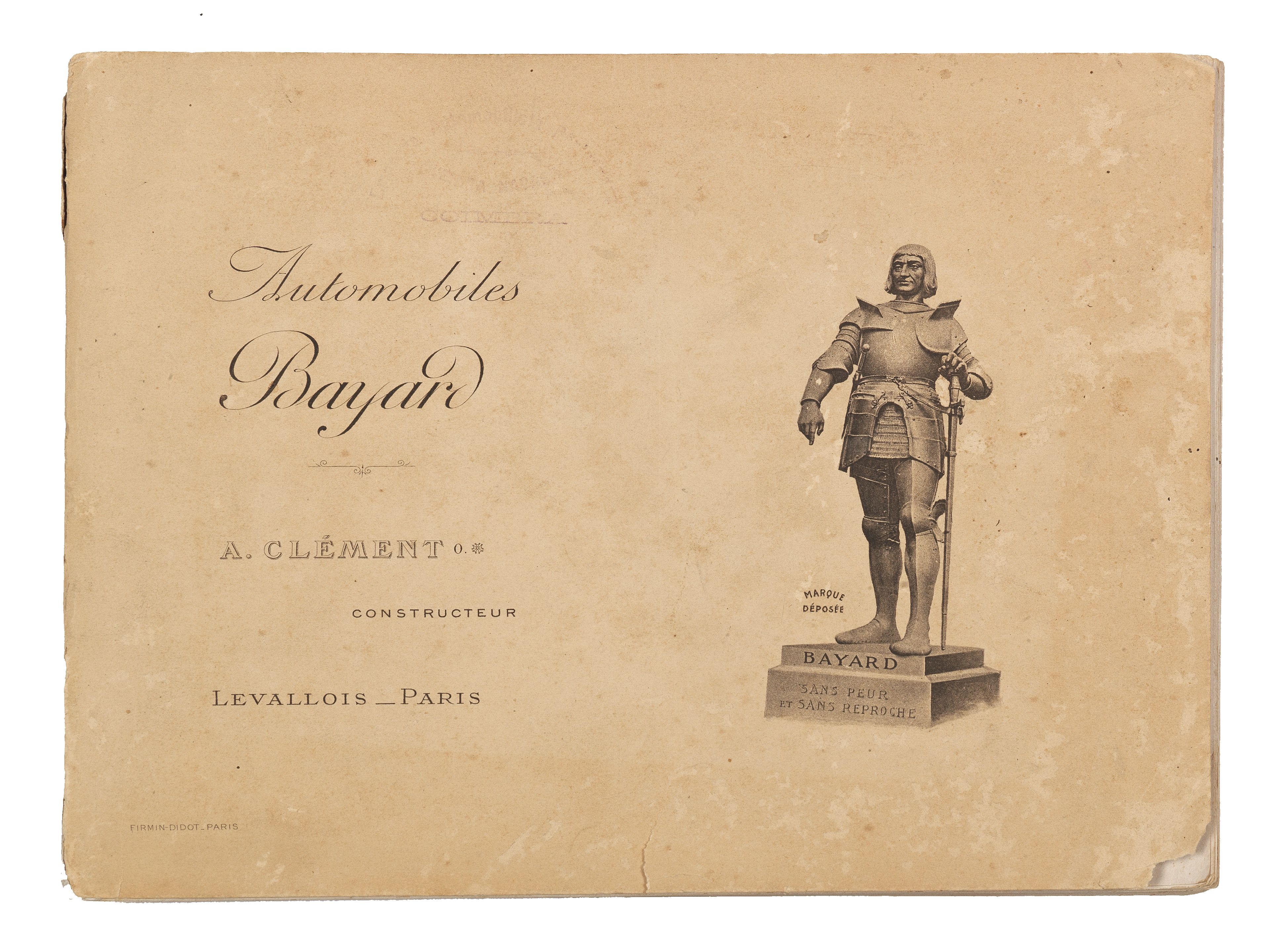 Bonhams Cars : A rare 'Automobiles Bayard' sales brochure, circa 1906,