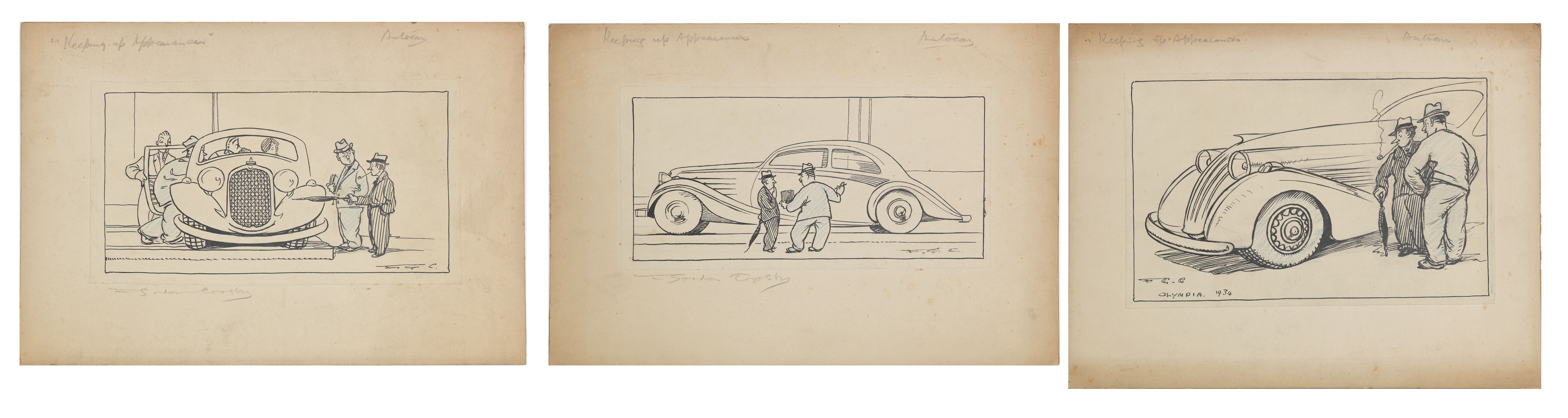 Bonhams Cars : Frederick Gordon Crosby (British 1885-1943) Keeping Up ...