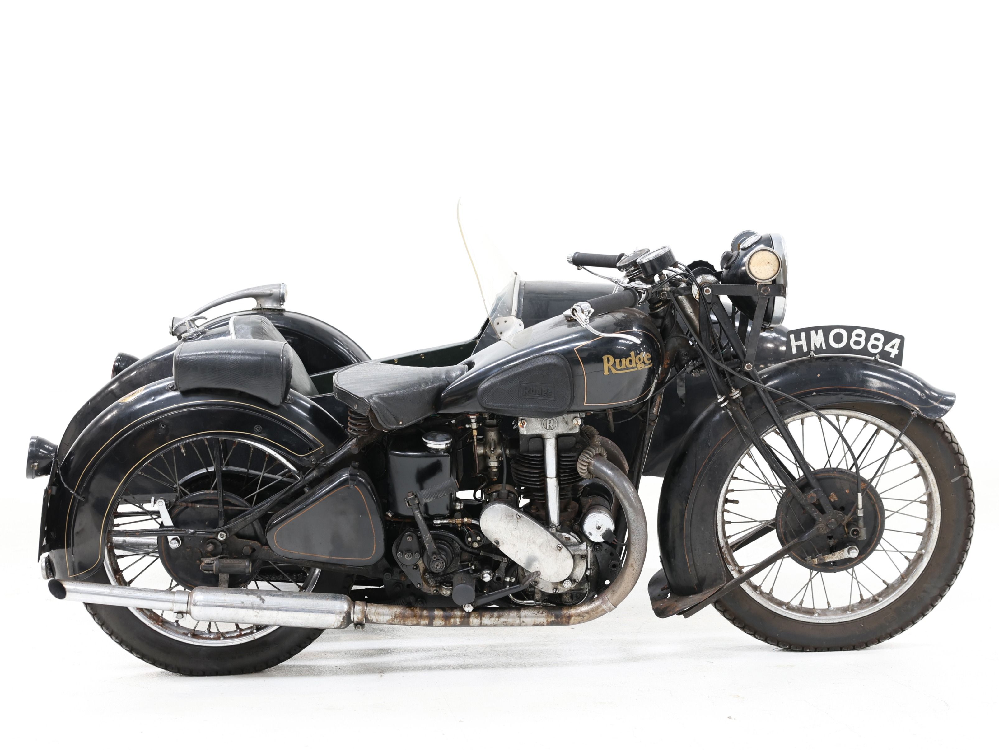 Bonhams Cars : 1935 Rudge 499cc Special Motorcycle Combination Frame no. 55115 Engine no. S1620
