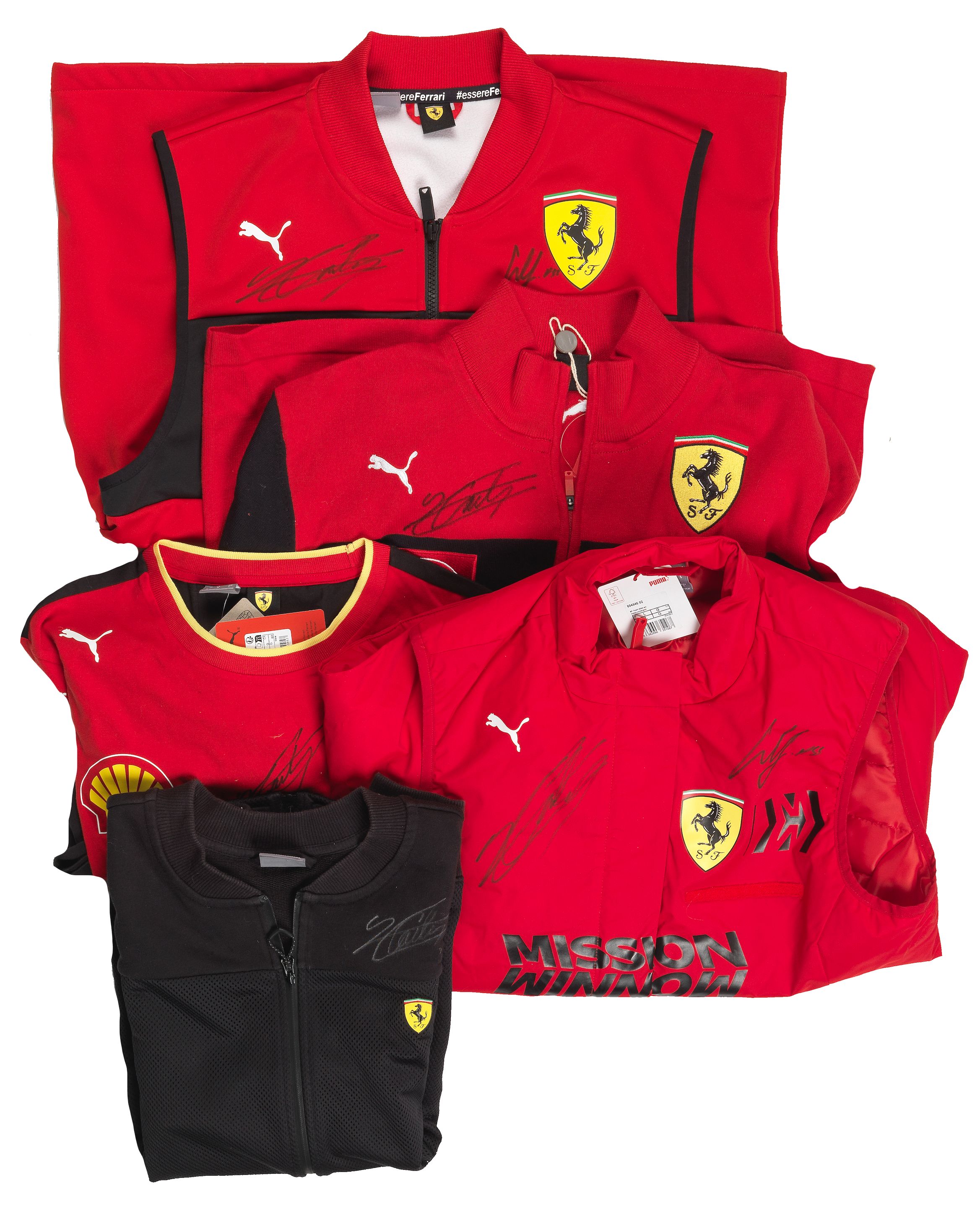 Bonhams Cars : Assorted Scuderia Ferrari F1 clothing signed by Charles ...
