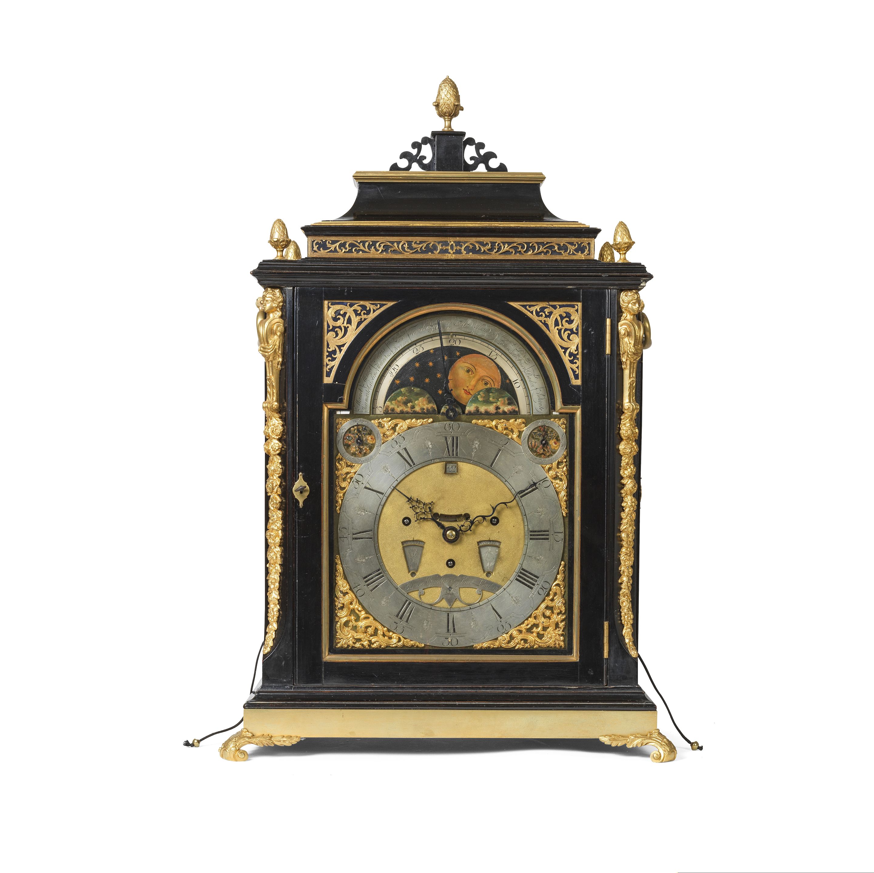 Bonhams : A fine mid 18th century brass mounted ebonised 12 tune ...