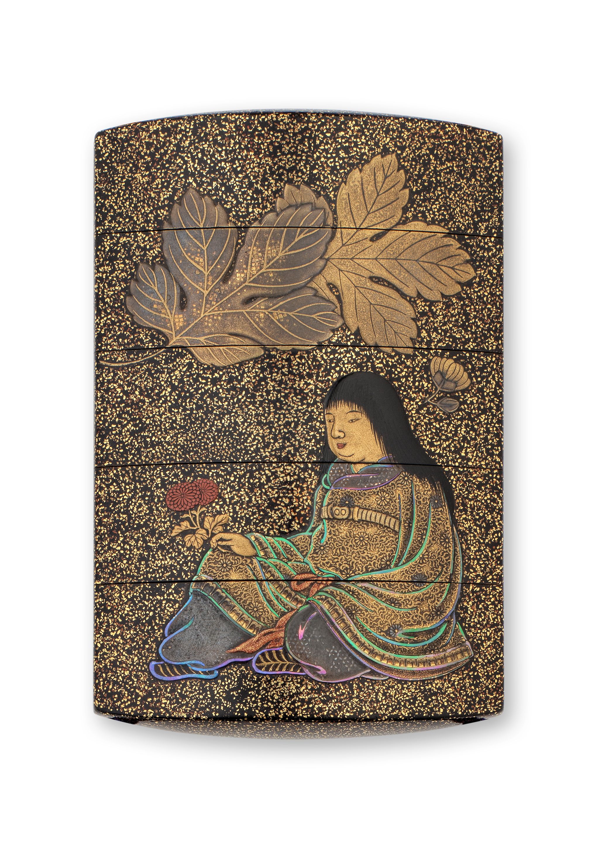 Bonhams : KOMA YASUTOMI LINEAGE A Gold-Lacquer Four-Case Inro Edo ...