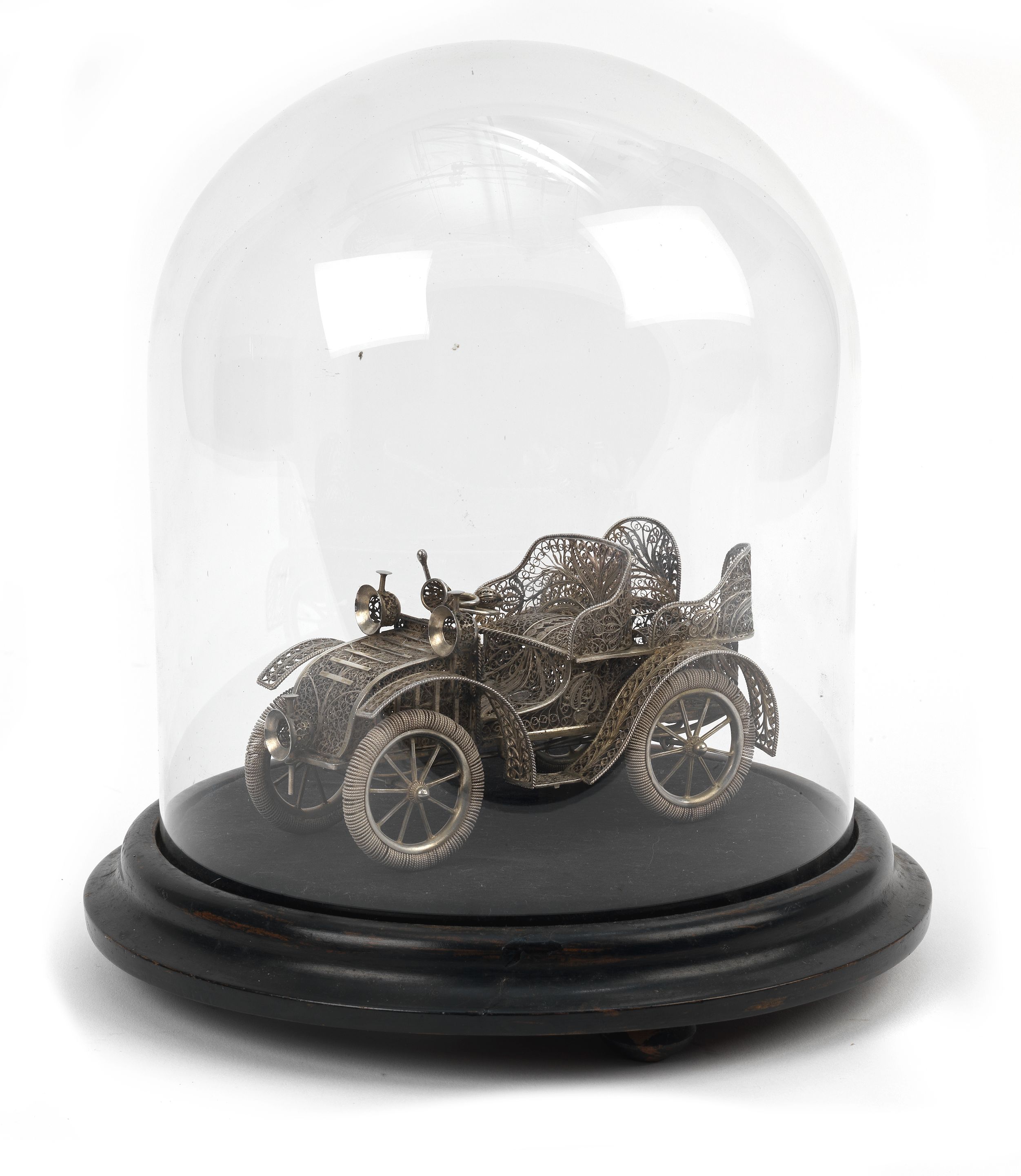Bonhams Cars : A French silver filigree model of a Renault, circa 1905,