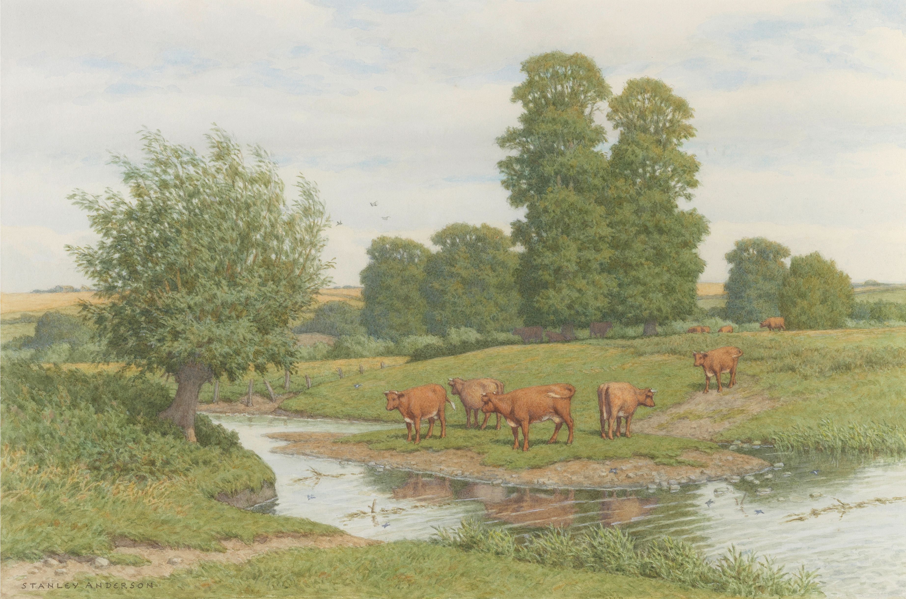 Bonhams : Stanley Anderson (British, 1884-1966) By Cuddesdon Mill