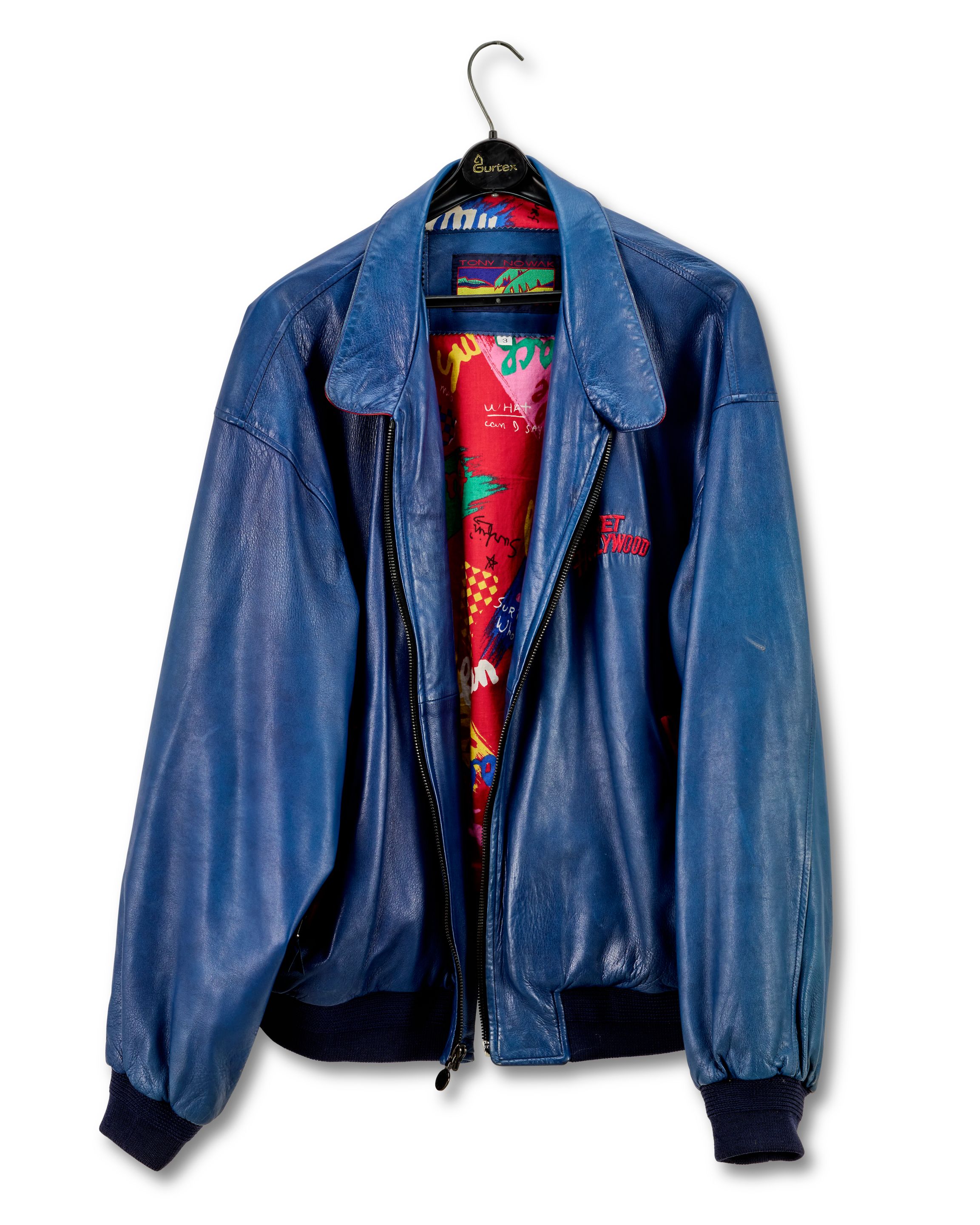 Bonhams : A bespoke Tony Nowak blue leather jacket