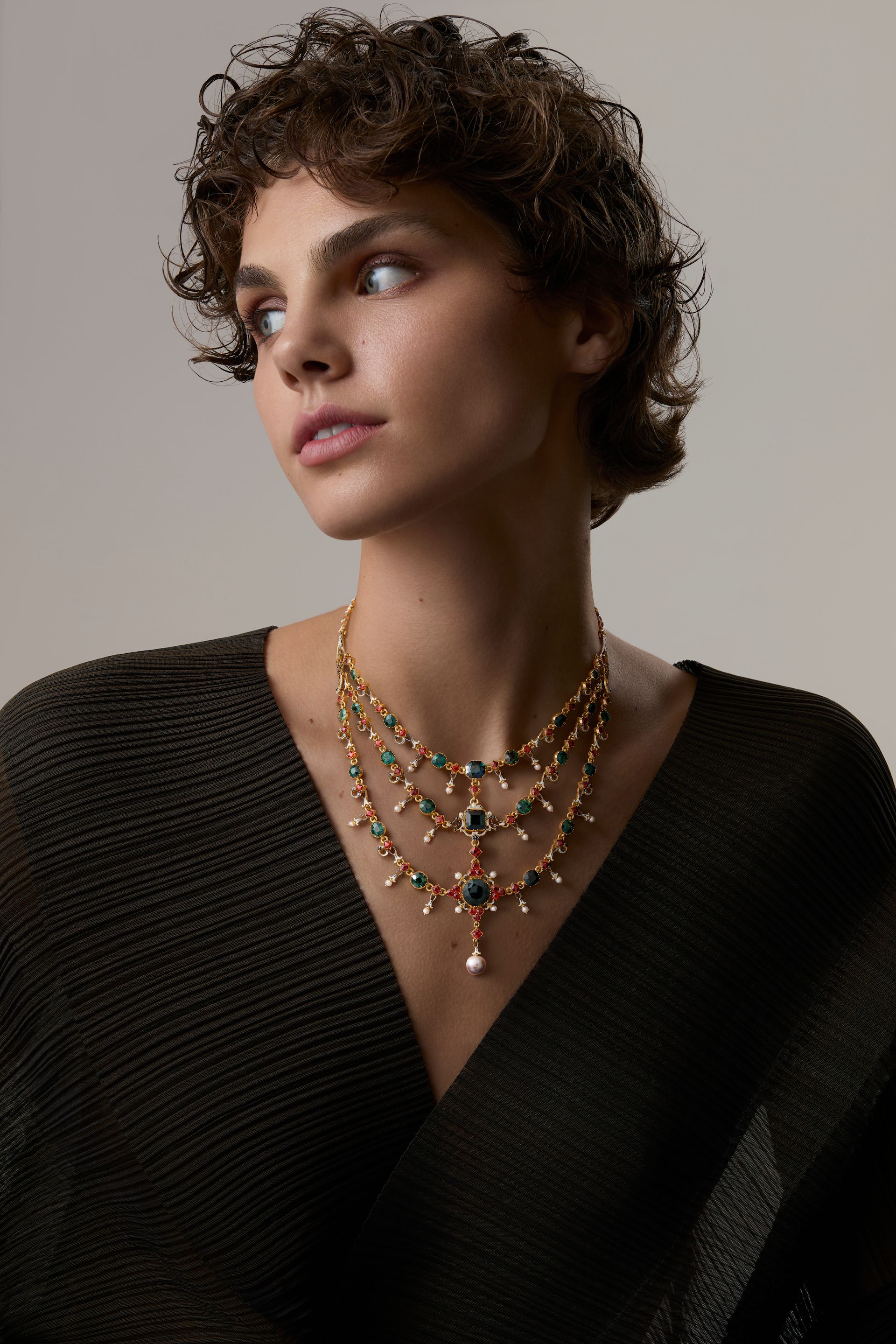Bonhams : CARLO & ARTHUR GIULIANO ENAMEL AND GEM-SET NECKLACE, CIRCA 1900