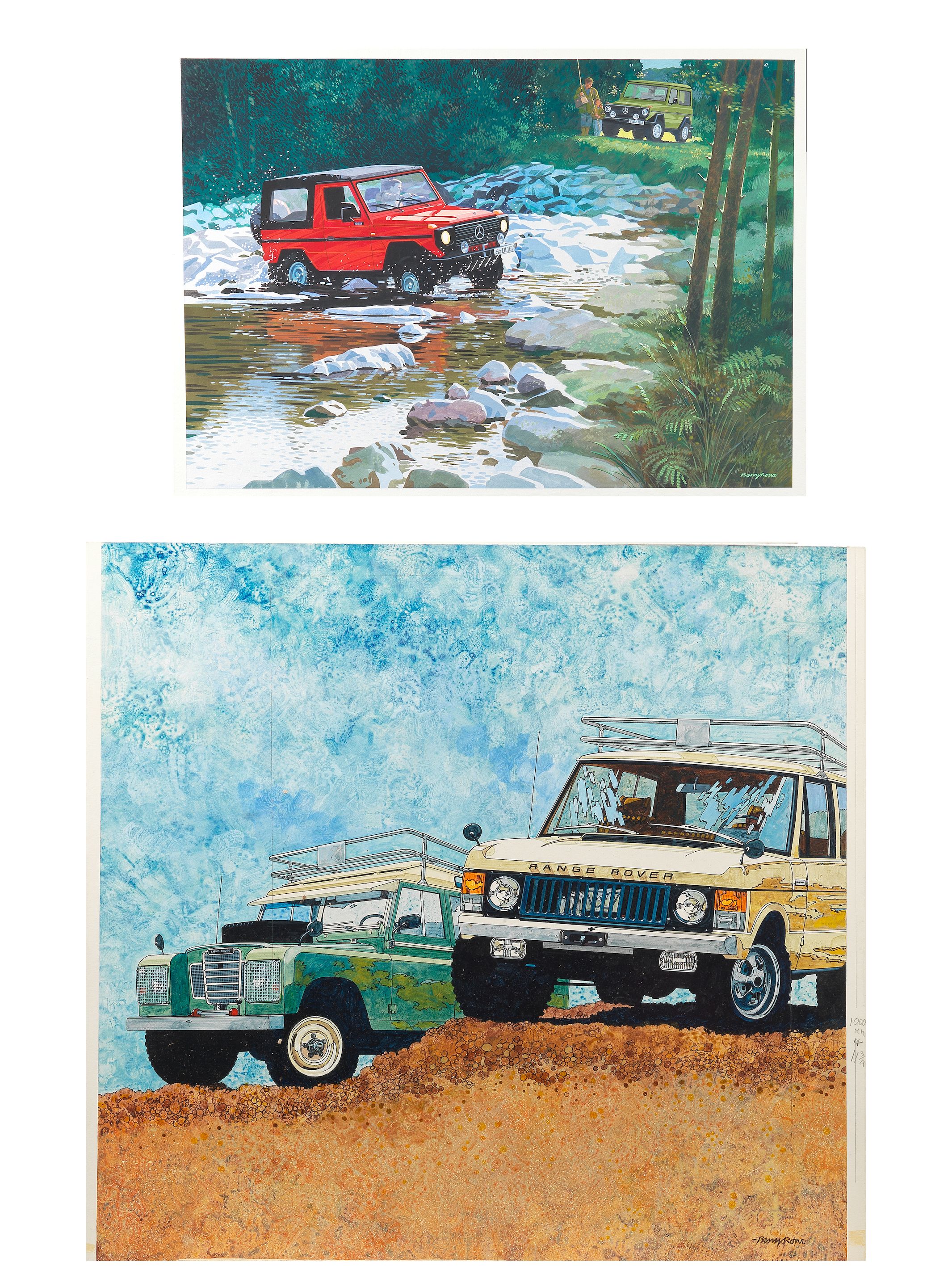 Bonhams Cars : Barry Rowe (British, 1938-2022), two original artworks ...