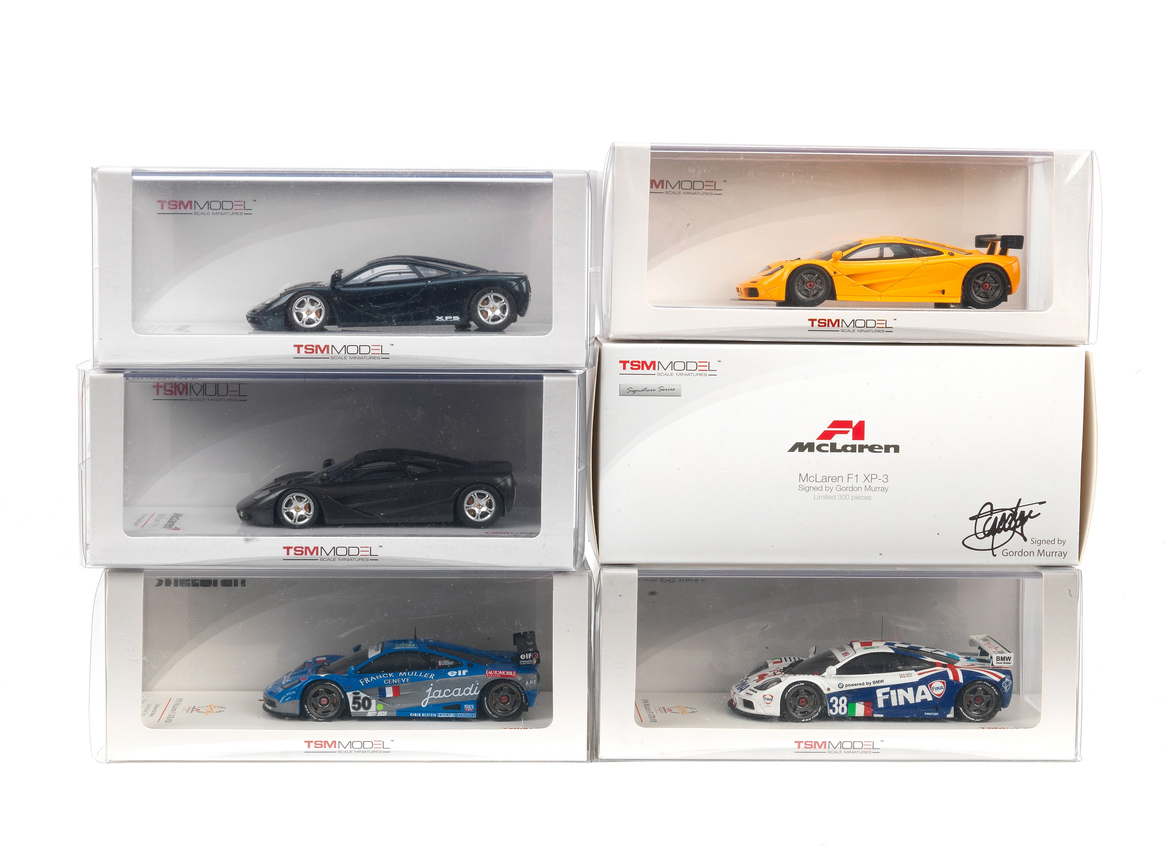 Bonhams Cars : Six boxed 143 scale McLaren F1 models, including one ...