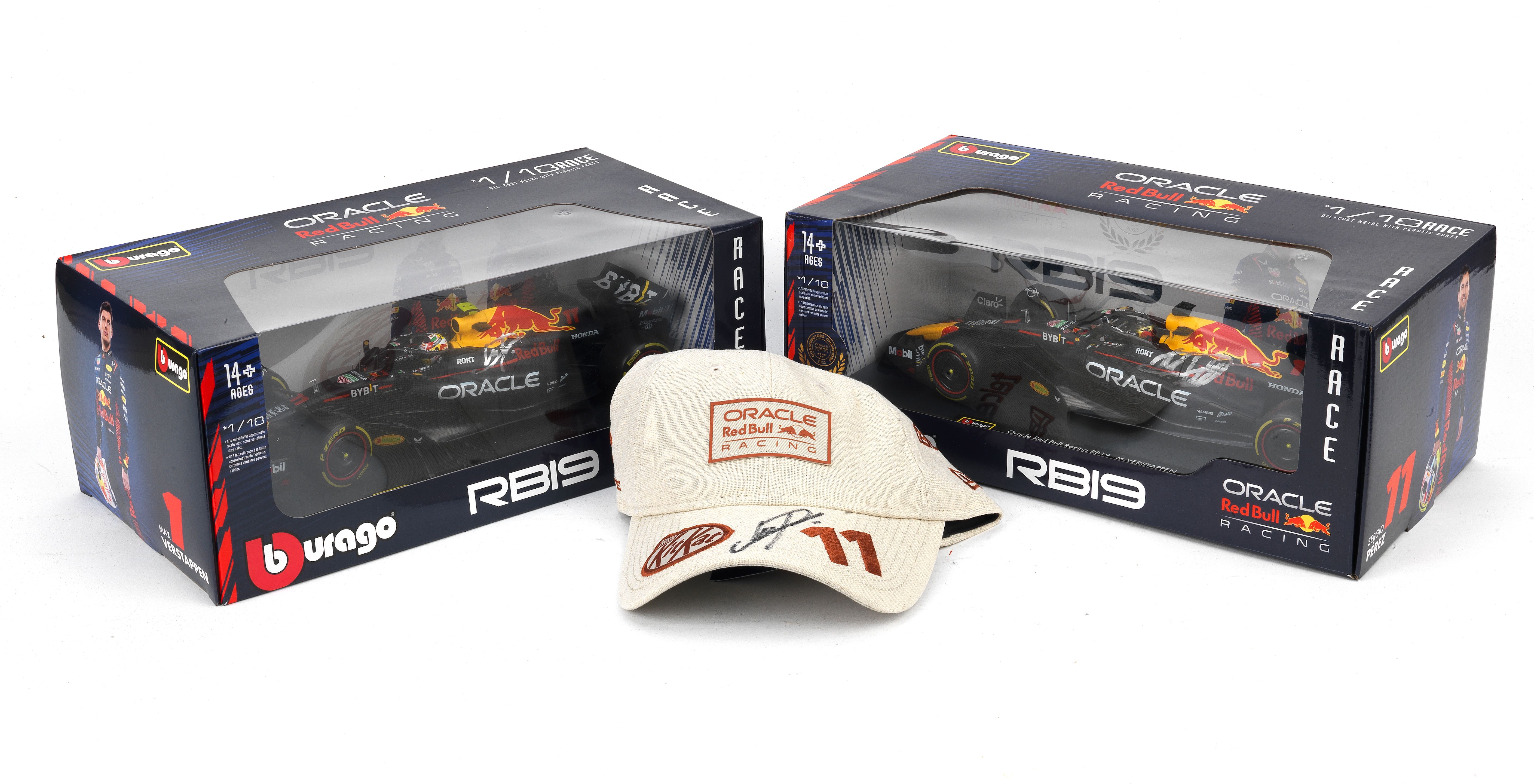 Bonhams Cars : Two signed 118 scale models of the Oracle Red Bull ...